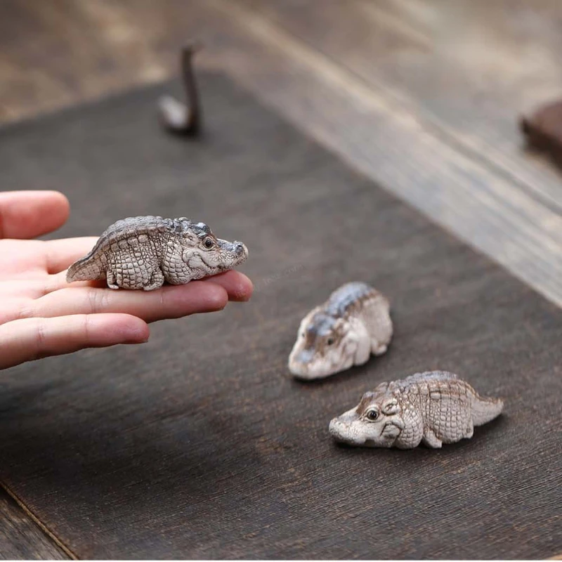 Creative-Purple-Clay-Tea-Pet-Crocodile-Decoration-Handmade-Tea-Ceremony ...