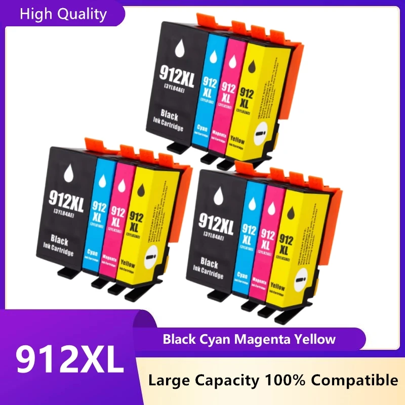 Compatible For HP 912 912XL Ink Cartridge HP912 OfficeJet 8010 8012 ...