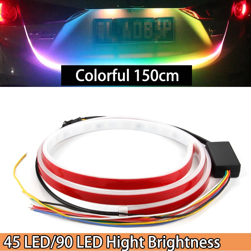 Universal-150CM-Rear-Car-Trunk-Light-Strip-Neon-Warning-Light-90-Led ...