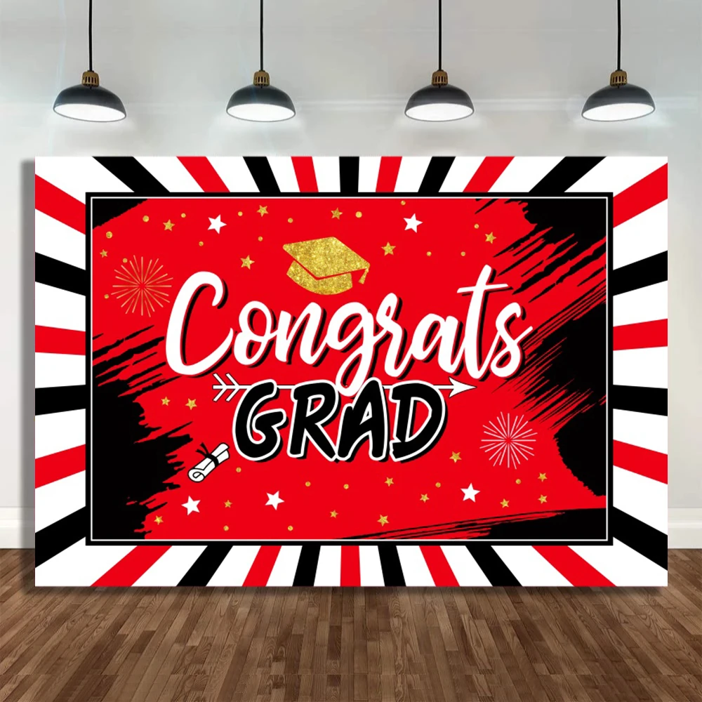 Graduation Ceremony Background Stripes Graffiti Party 2023 Banner ...