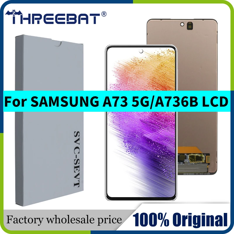 New Original 6.7" Super AMOLED For Samsung A73 5G A736B SM-A736B/DS LCD Display Touch Screen ...