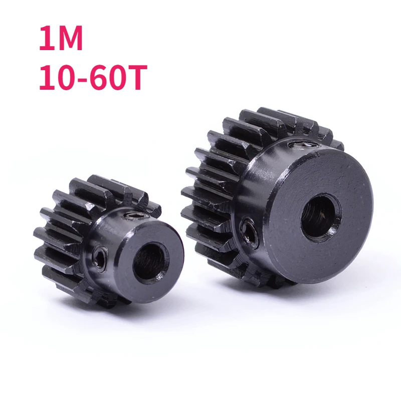 Spur Gear Surface Black 1m 10t 12t 15t 18t 20t 24t 25t 30t 35t 40t 45t 50t 55t 60t Teeth Bore ...
