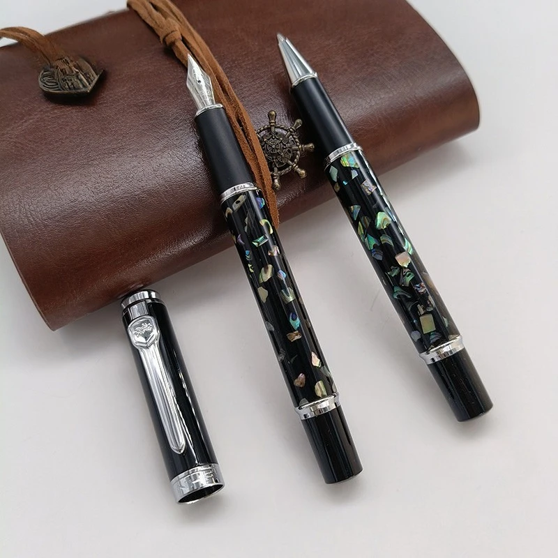 Jinhao 8802 Shell Carving Fountain Pen Long Knife Big Ming Tip 0.38EF 1 ...