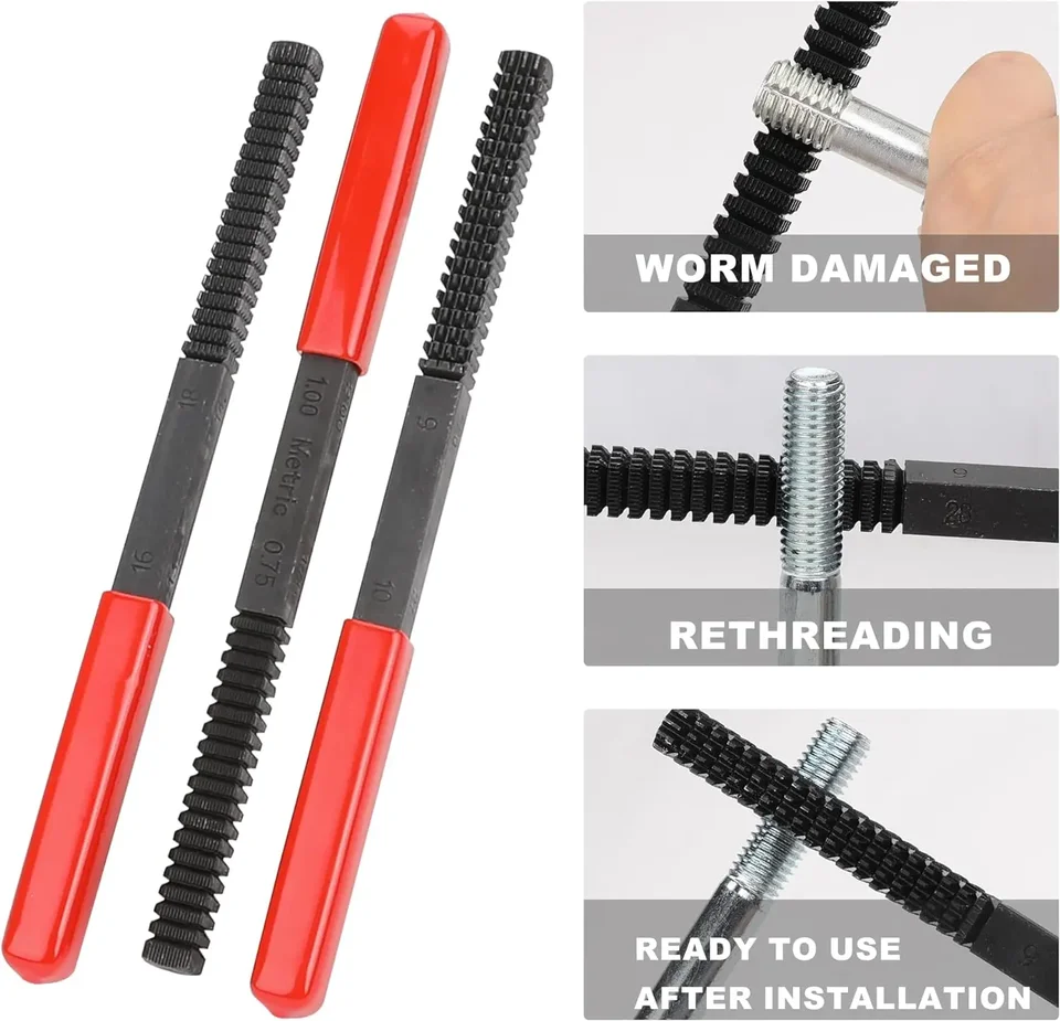 Thread Repair Hromee 49-Piece Thread Chaser Set | UNC/UNF & Metric Kit ...
