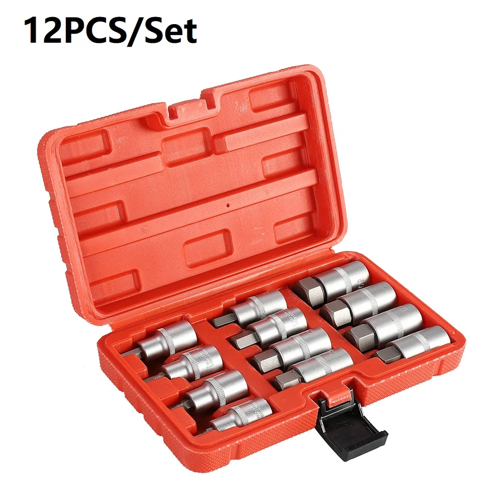12Pcs/set 1/2 Inch Drive Impact Hex Bit Socket Wrench Set H5 H22 ...