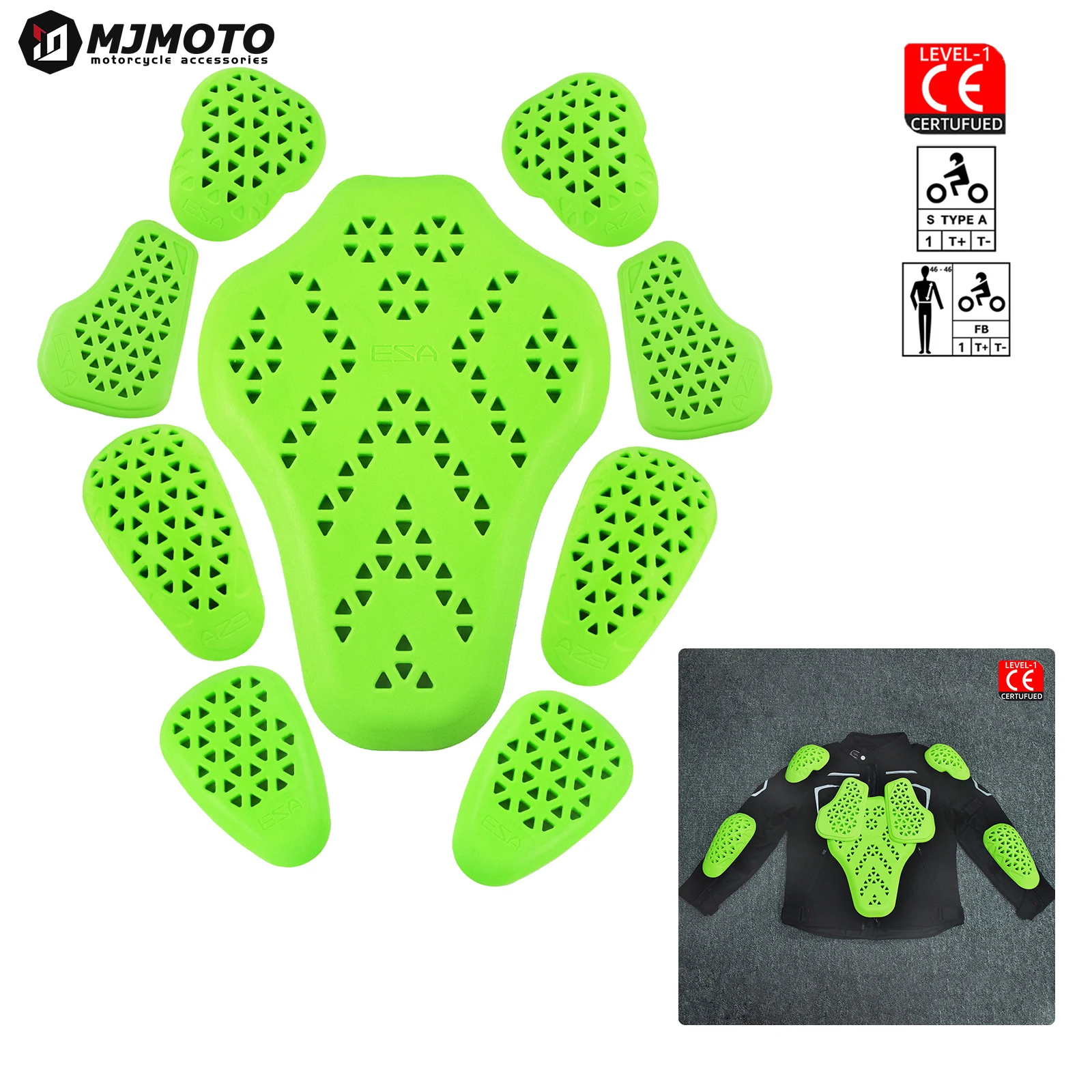 CE Certification Motorcycle Jacket Insert Pads Anti-collision Motocross ...