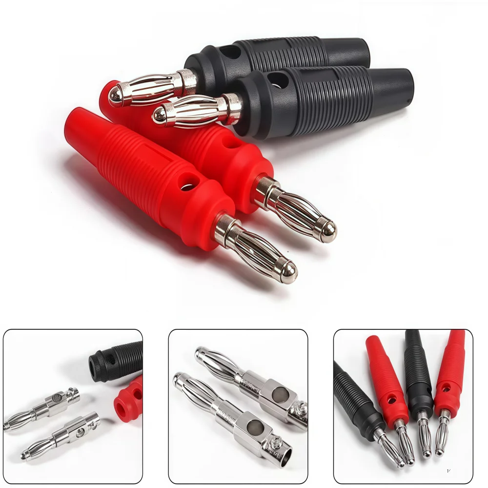 10Pcs 32A High Current Screw Type 4mm Banana Plugs Male Stackable ...