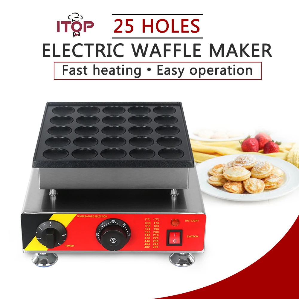 ITOP-Electric-Poffertjes-Pancake-Maker-25-Hole-Small-Muffin-Maker-non ...