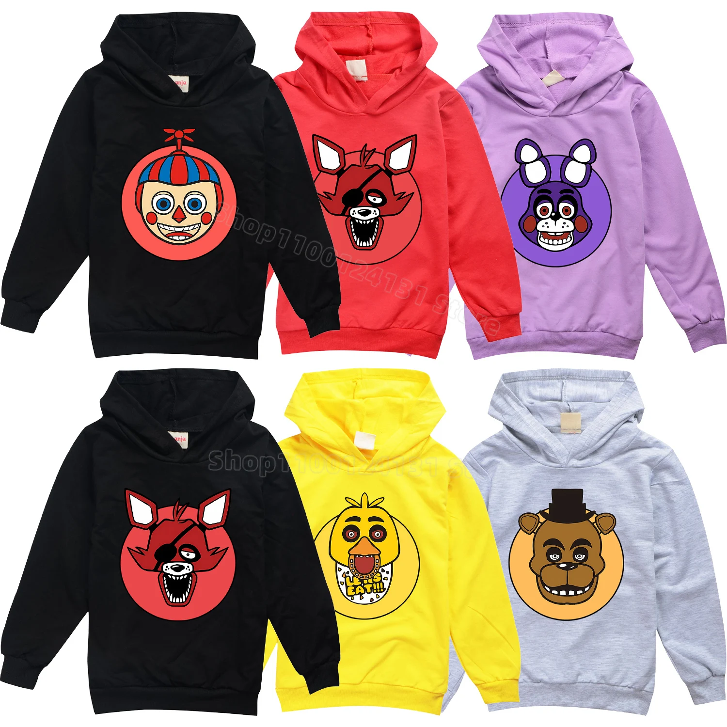 Five Nights At Freddys Sweatshirt for Children FNAFS Boy Girl Hoodies ...