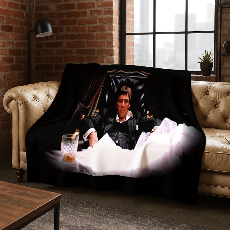 Scarface Classic Movie Tony Flannel Blanket Soft Warm Blanket Throw ...