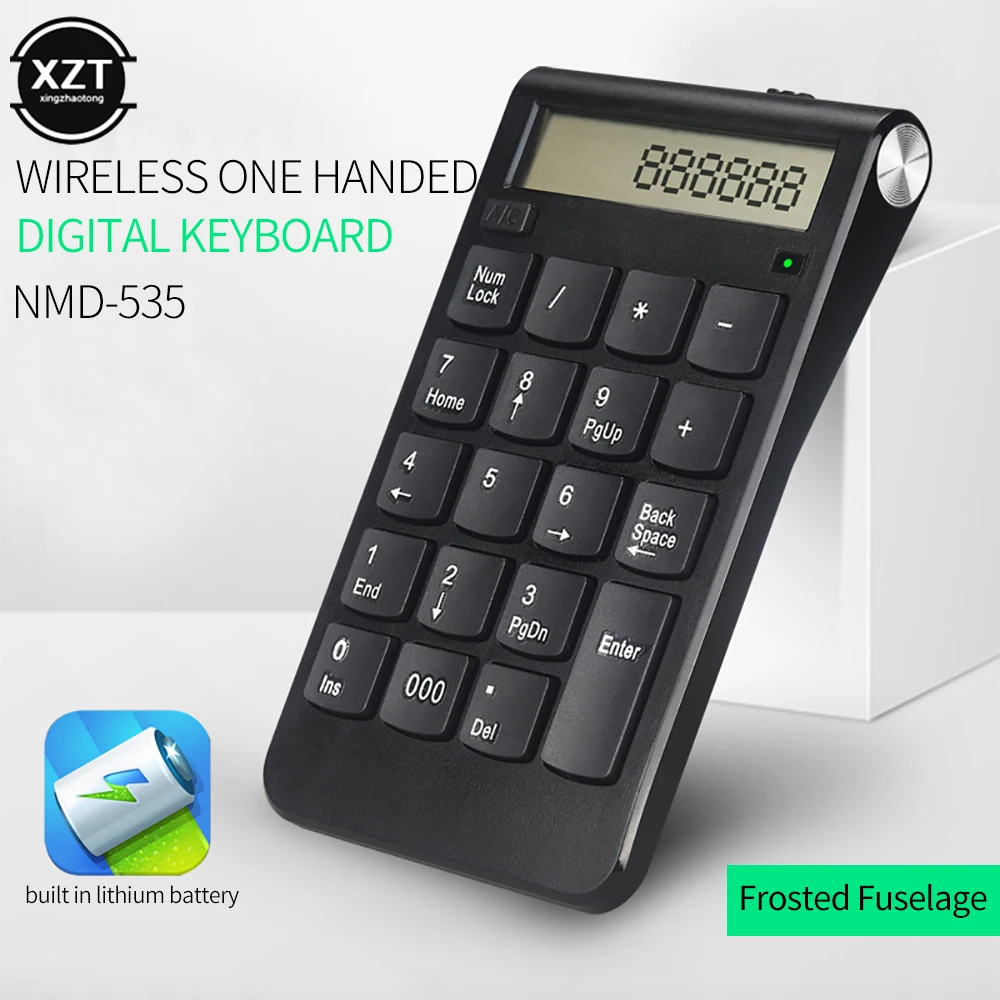 Teclado numérico inalámbrico recargable, miniteclado de 19 teclas con ...