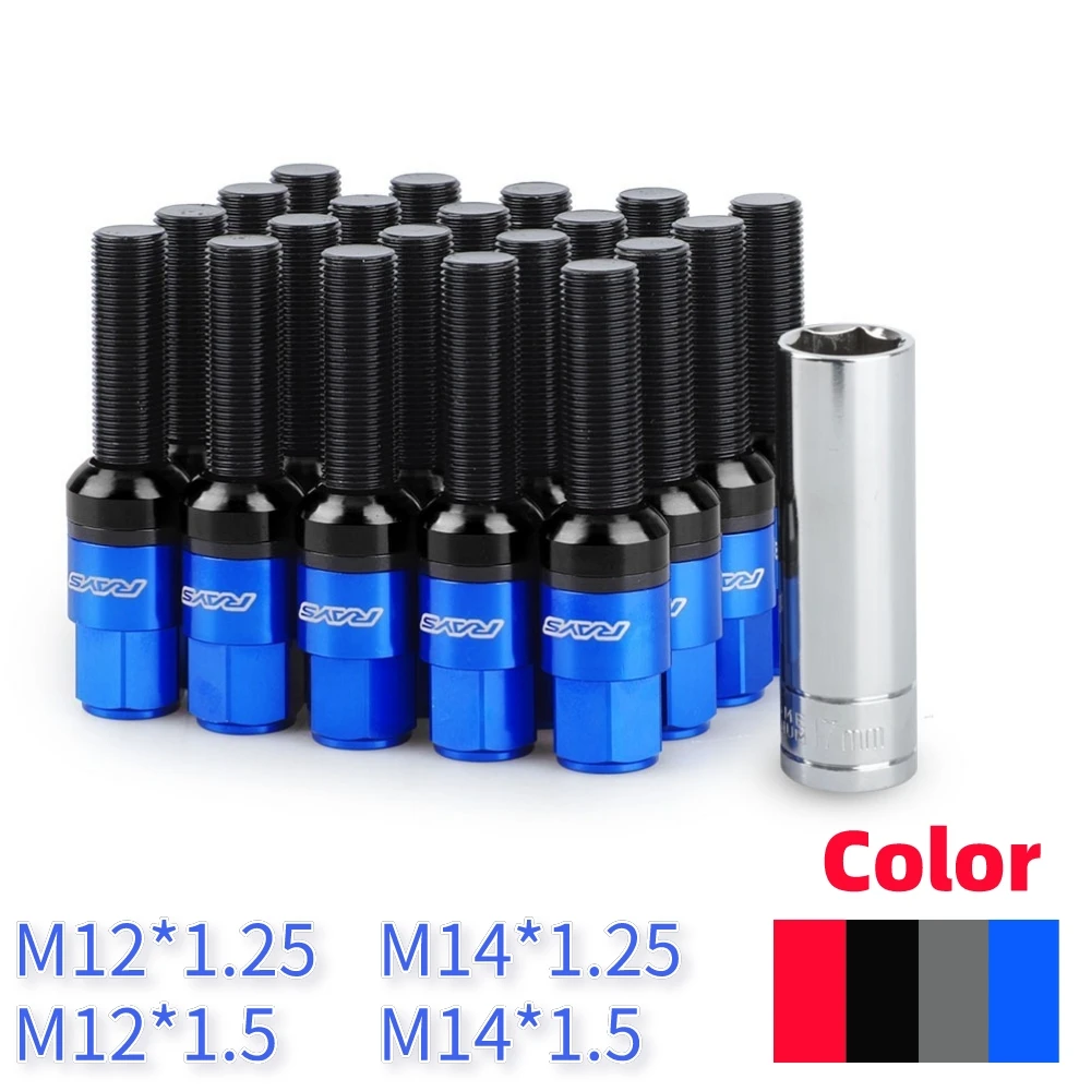 Perno-c-nico-de-acero-20-piezas-para-rueda-de-asiento-tuercas-con-tapas ...