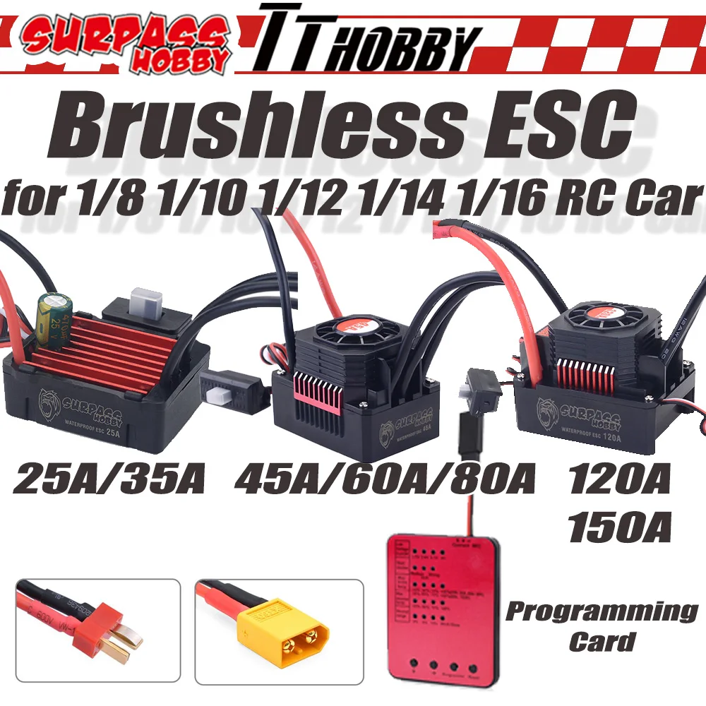 TTHOBBY SURPASS Waterproof Brushless ESC 150A 120A 80A 60A 45A ...