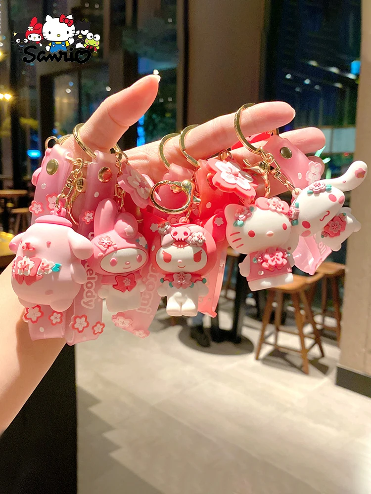 Sanrio-Hello-Kitty-Keychain-Kawaii-Animal-Cartoon-Car-Key-Ring-Kuromi ...