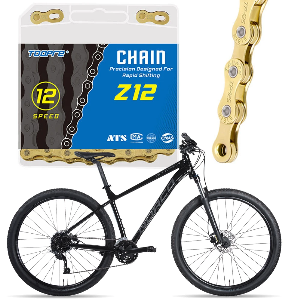 12-Speed-MTB-Road-Bike-Chain-Carbon-Steel-116-Links-Chains-with-Missing ...