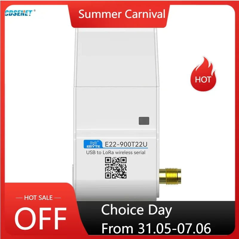 868-125MHz-915MHz-Lora-Wireless-Module-CDSENET-E22-900T22U-with-Antenna ...