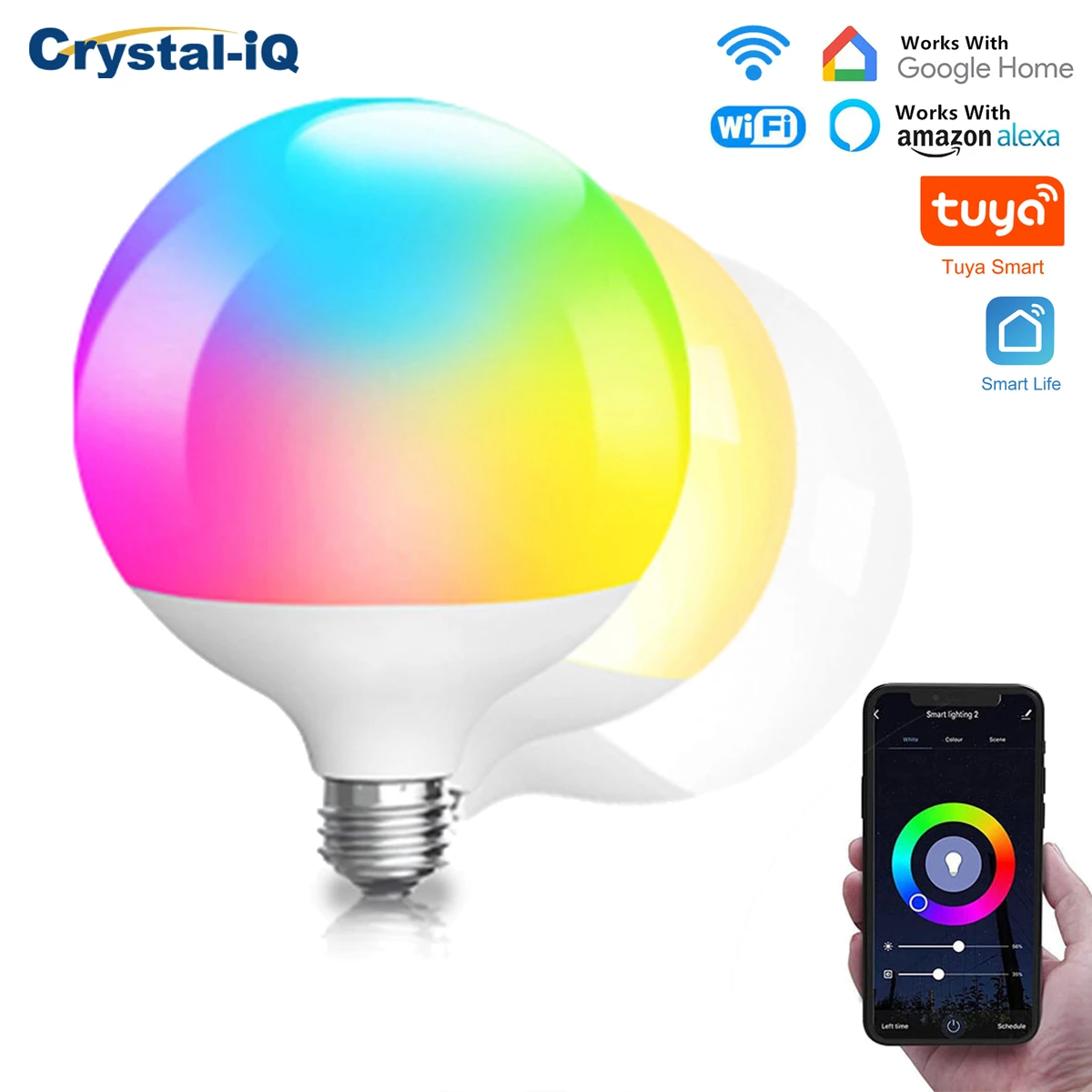 Ampoule Led Intelligente Wi-fi, G95, 9.5w Sous Strada 220 Et 250v ...