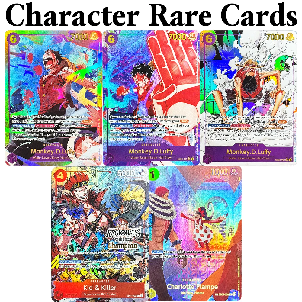 One piece Character DIY Anime Proxy Rare Game cards Monkey.D.Luffy EB02 ...