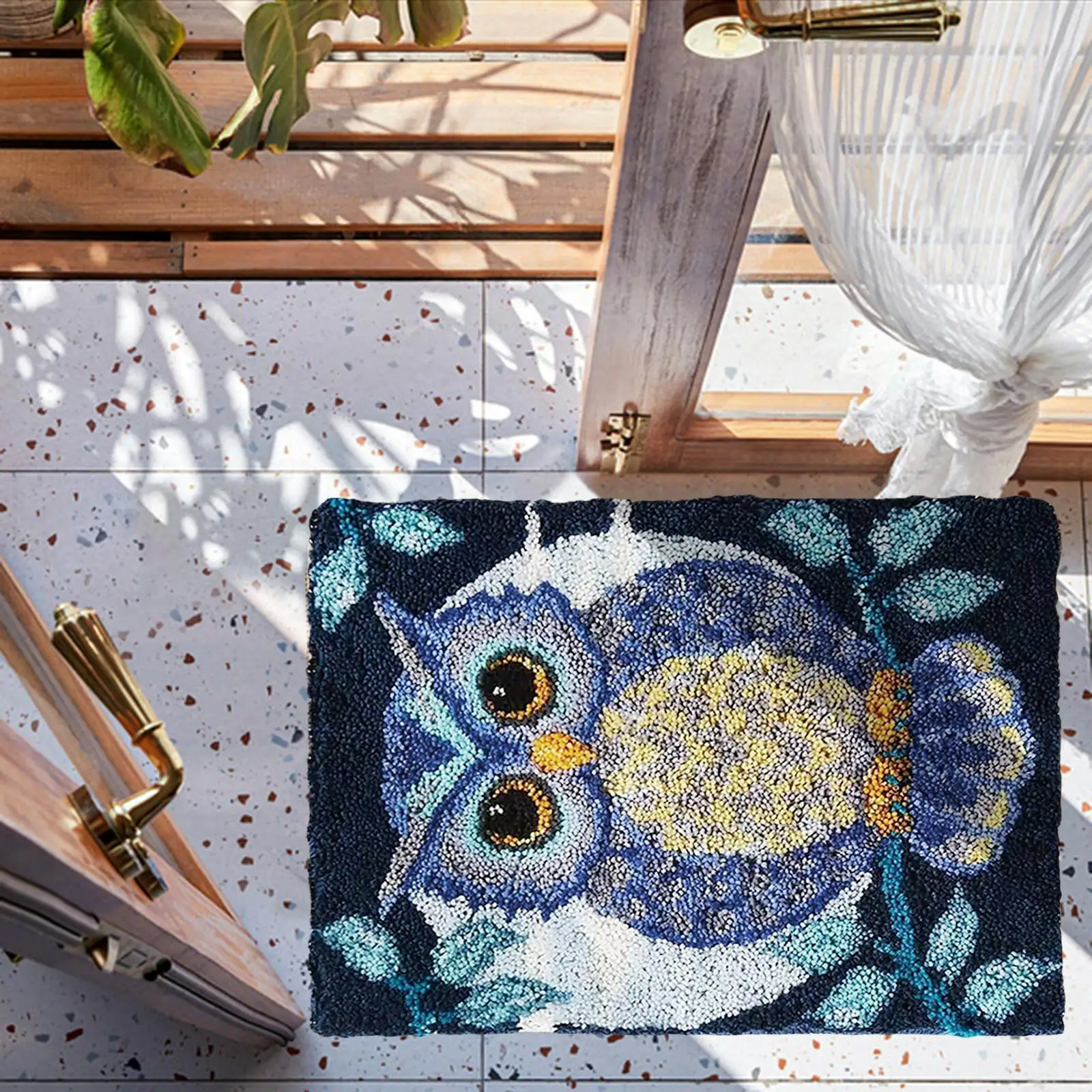 Owl-Latch-Hook-Craft-Kit-DIY-Rug-Carpet-Needlework-Home-Decoration ...