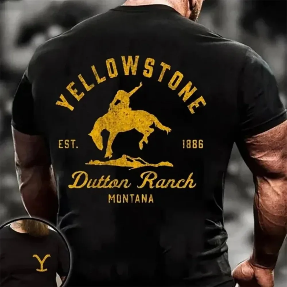 New-Men-s-Women-s-Yellowstone-Dutton-Ranch-Graphic-Printed-T-Shirt ...