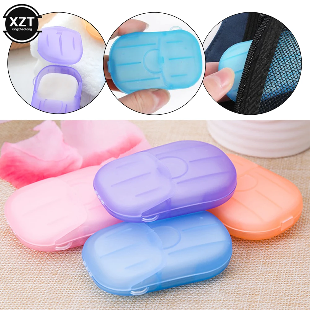 20PC-Box-Paper-Soap-Disposable-Hand-Wash-Soap-Travel-Soap-Dish-Small ...