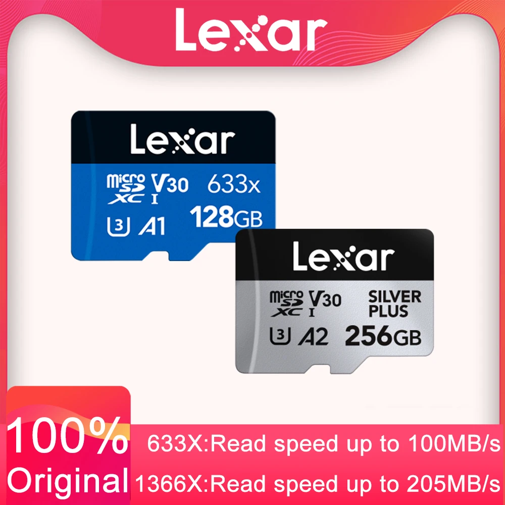 Lexar Class 10 A1 Memory Card 256GB 128GB 64GB SDXC V30 U3 32GB SDHC ...