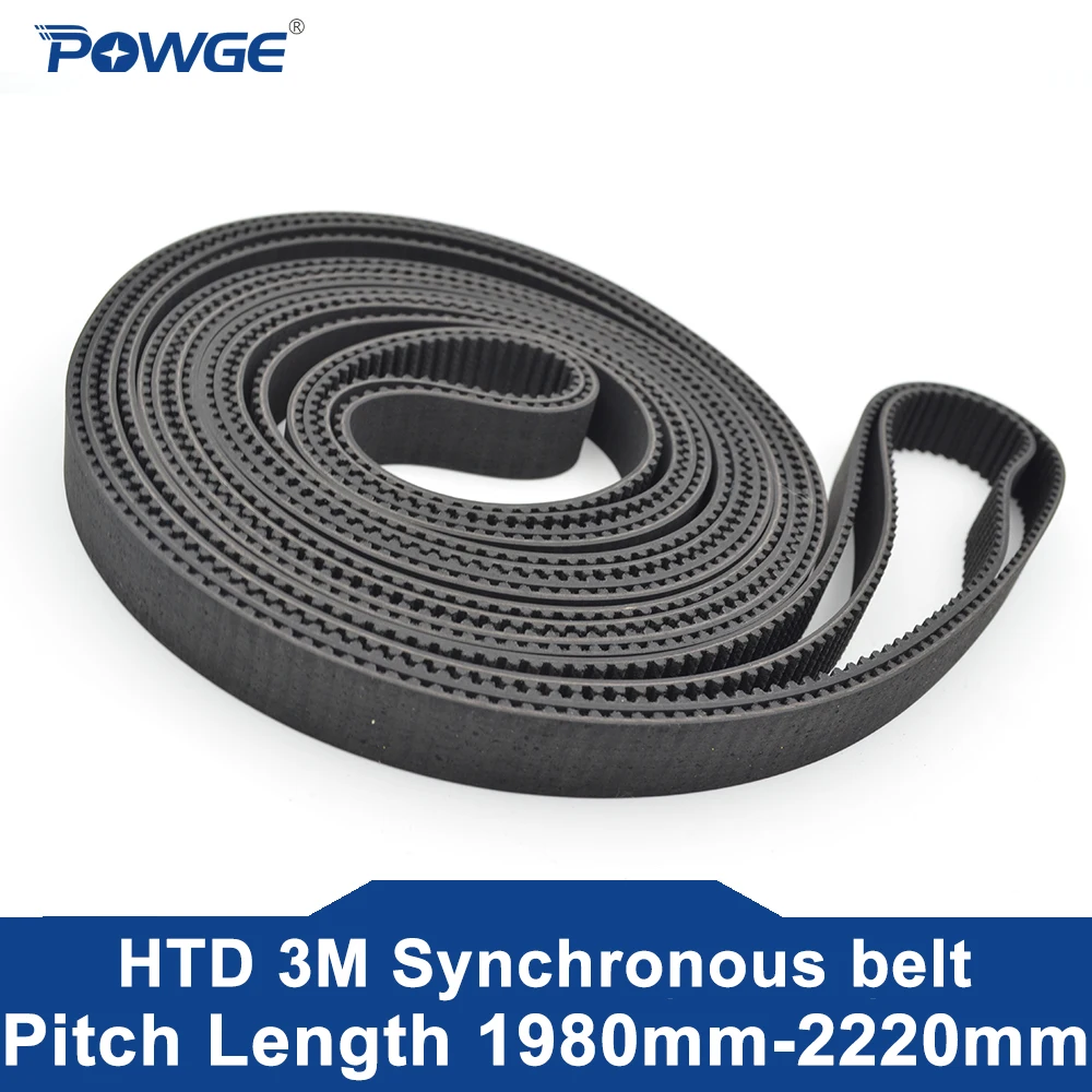 Powge 3m Timing Belt Pitch Length 1980/2001/2040/2088/2121/2220mm Width ...