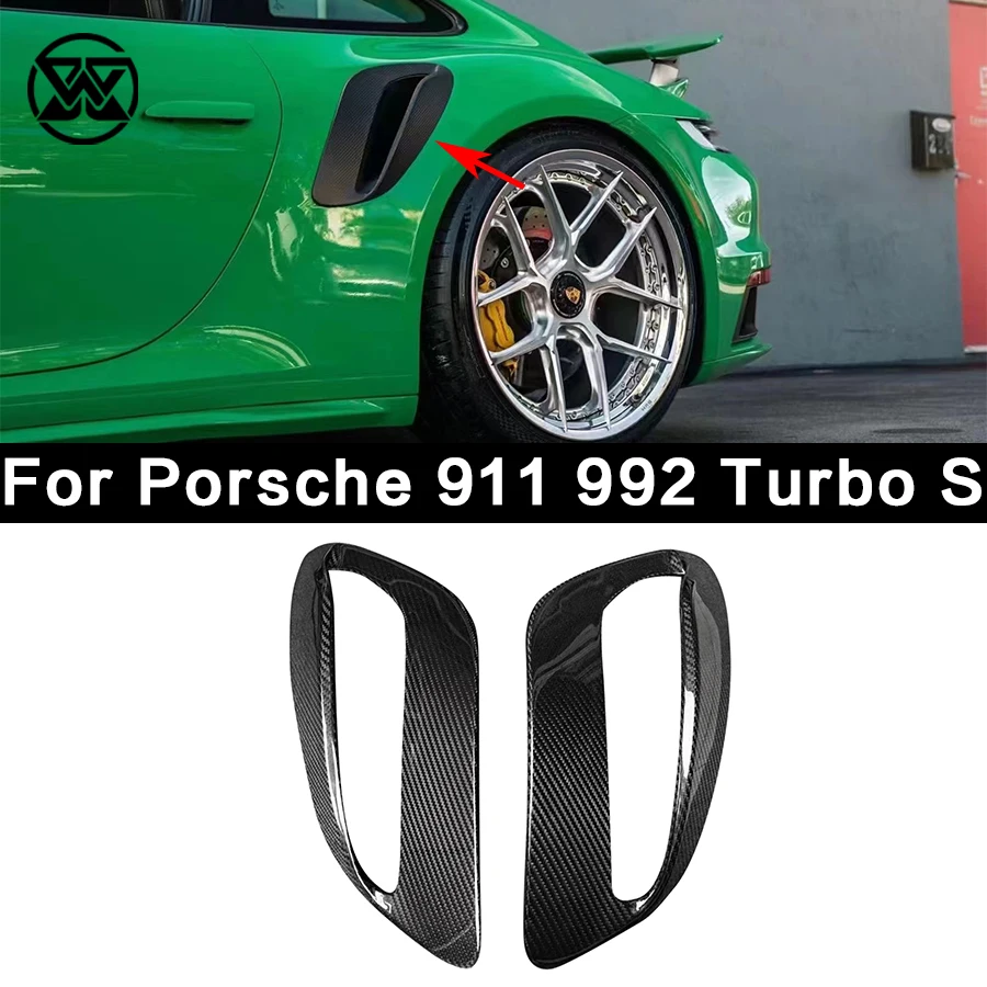 Carbon Fiber Rear Side Fender Fins Winglet Cover Air Intake Vent For ...