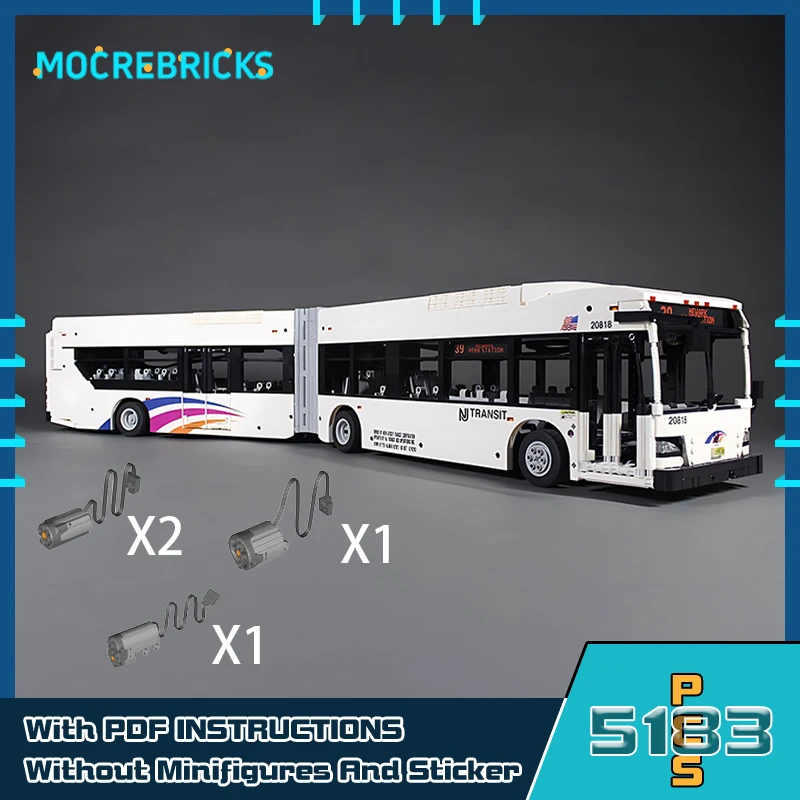 New-Modular-Articulated-Bus-Model-Technology-Bricks-MOC-100374-Urban ...