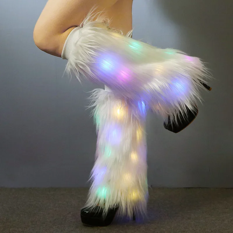 LED-Leg-Warmers-Light-Up-Wraps-Boot-Covers-Women-Rave-Outfit-Glow ...