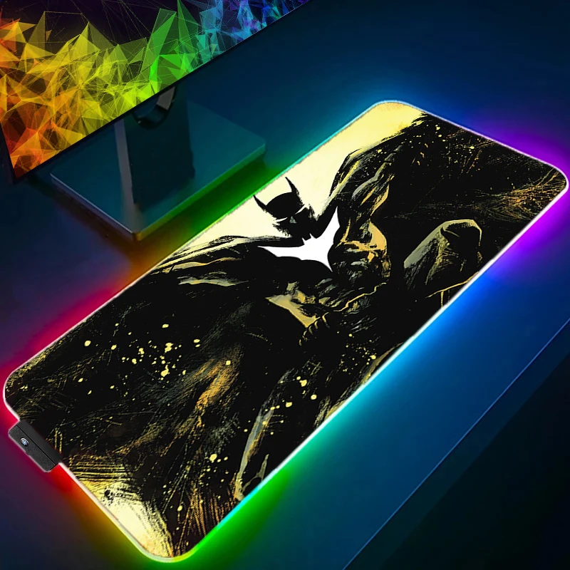 Batman-DC-oyun-RGB-Mouse-Pad-diz-st-Anime-fare-altl-klavye-mat ...