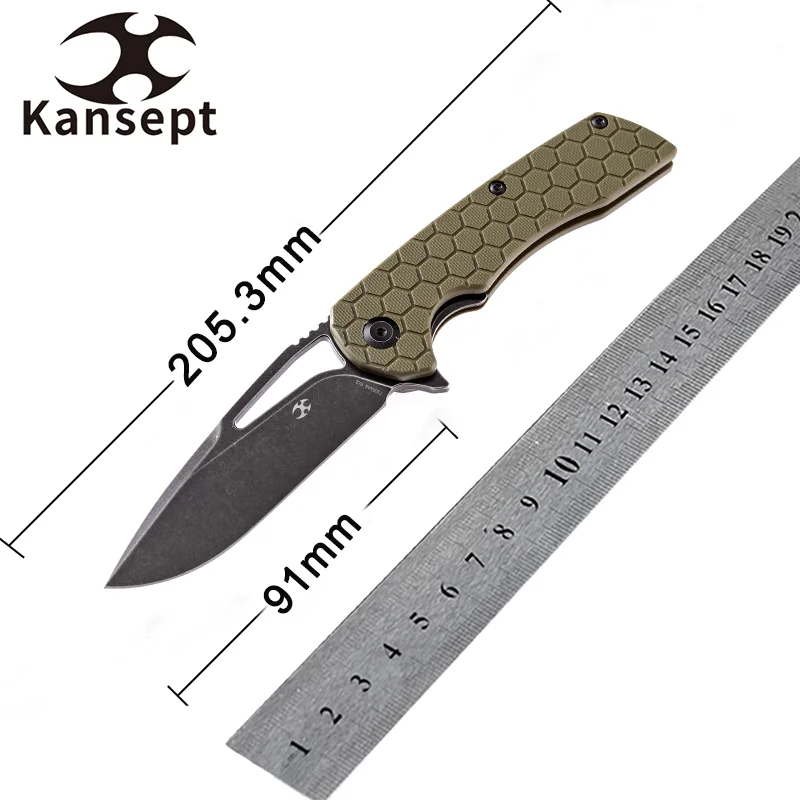Kansept Kryo T1001A6 Kim Ning Designed Folding Knives Black Coating D2 ...