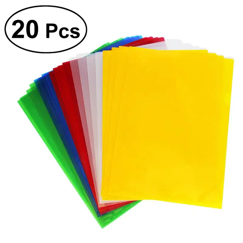 20PCS-A4-Transparent-Stationery-File-Folder-Waterproof-Type-Folder ...