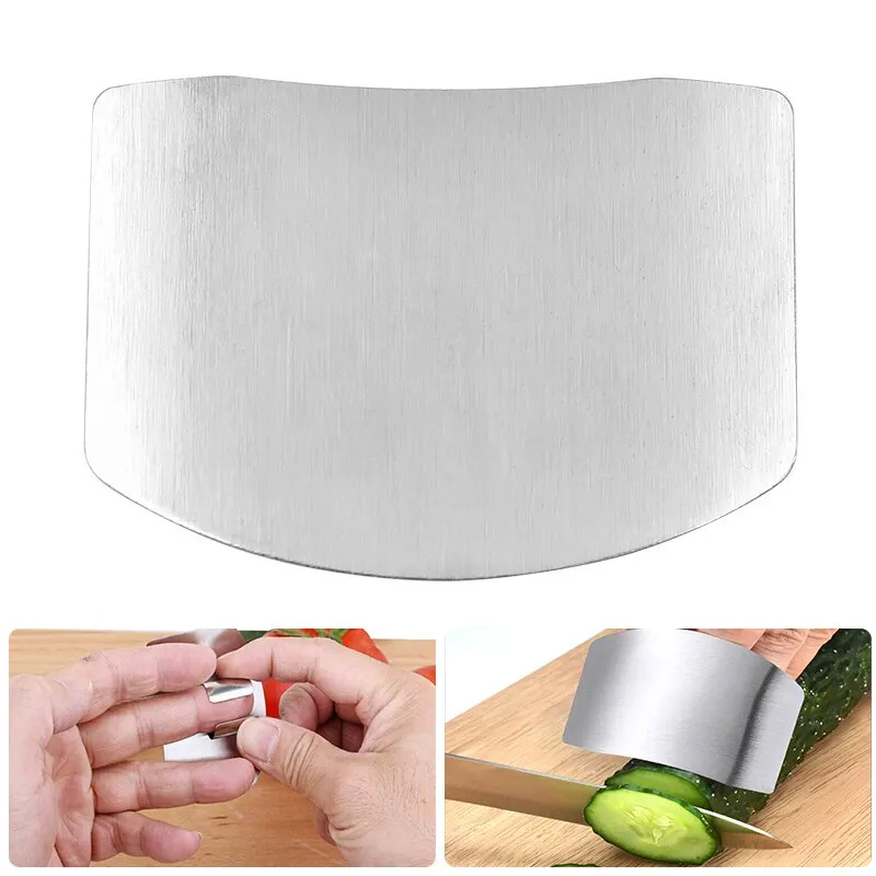 Stainless-Steel-Finger-Protector-Hand-Guard-Avoid-Hurting-Safe-Knives ...