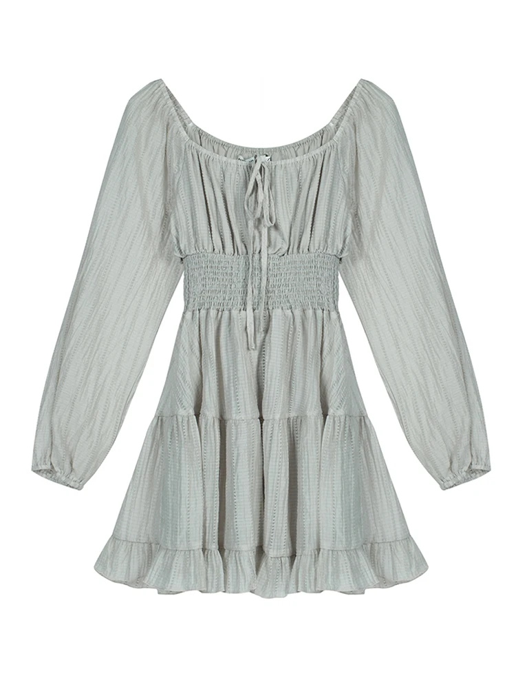 Women-90s-Vintage-Tunic-A-line-French-Fashion-Long-Sleeve-Dress-Mini ...