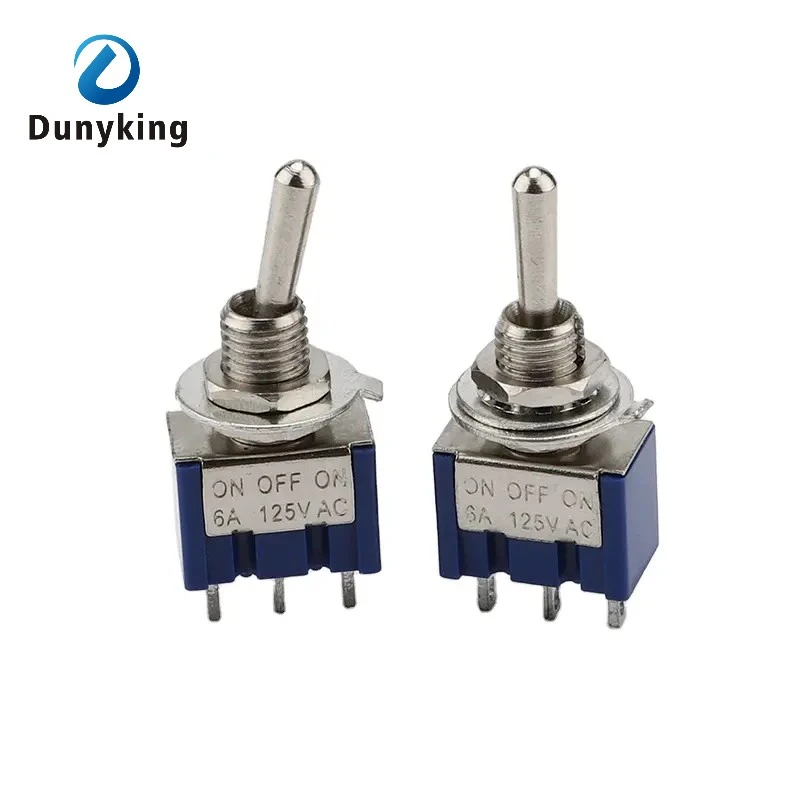 5PC Miniature Toggle Switch Single Pole Double Throw SPDT DPDT ON OFF ...