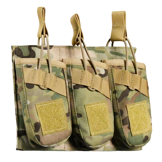 1000D Nylon Drable Black Molle System Triple 762 Competition Mag Pouch ...