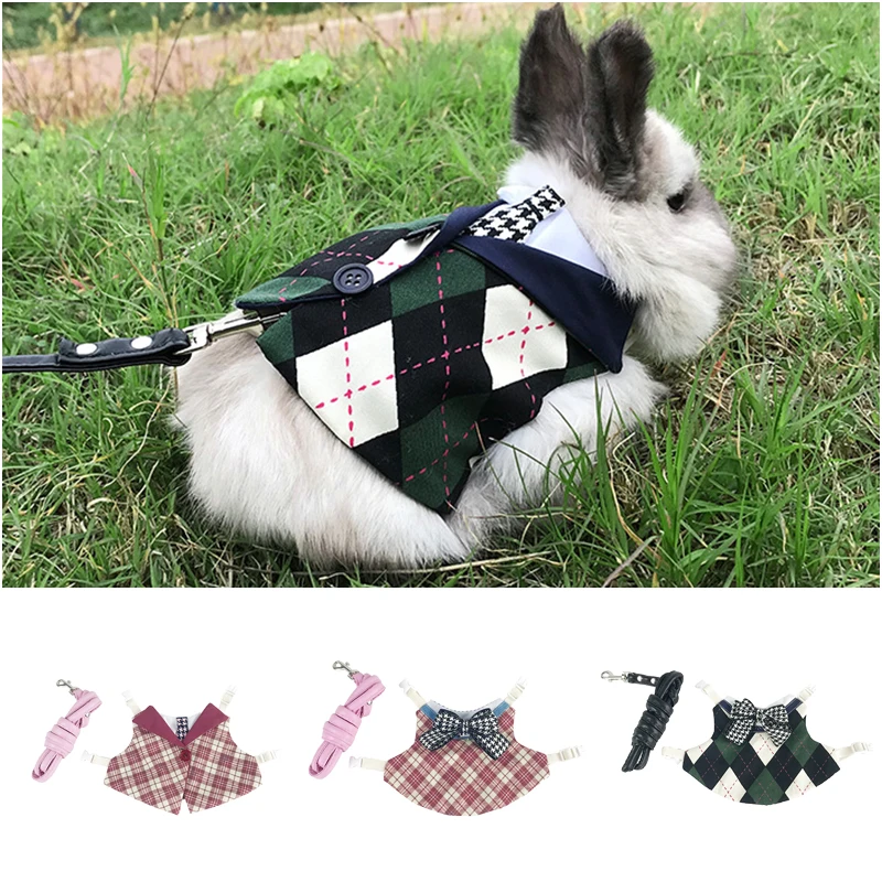 Preppy-Style-Pet-Rabbit-Harness-and-Leash-Set-for-Rabbits-Bunnies-Small ...