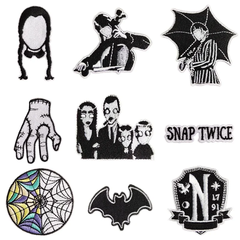 3pcs-Anime-Addams-Family-Iron-on-Patches-Movies-Wednesday ...