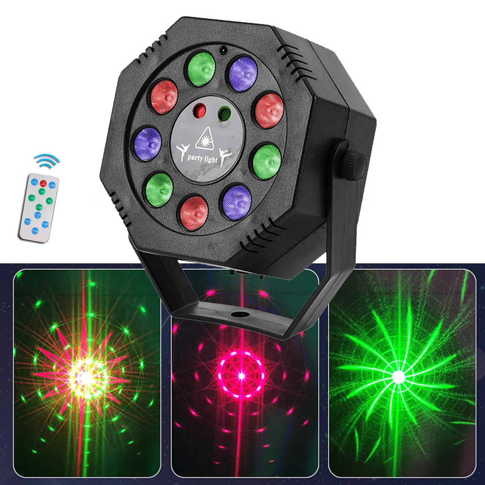 9LEDS-Stage-Par-Light-10W-DJ-LED-Light-Disco-Laser-Pattern-Par-Light ...