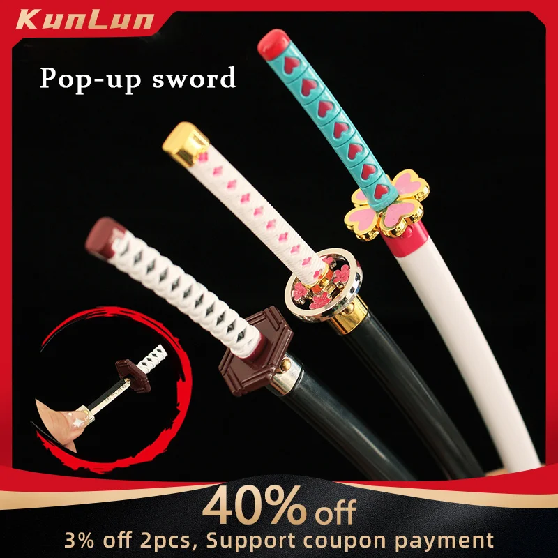 26cm-Demon-Slayer-Pop-up-Sword-Metal-Model-Tomioka-Giyuu-Katana-Tsuyuri ...