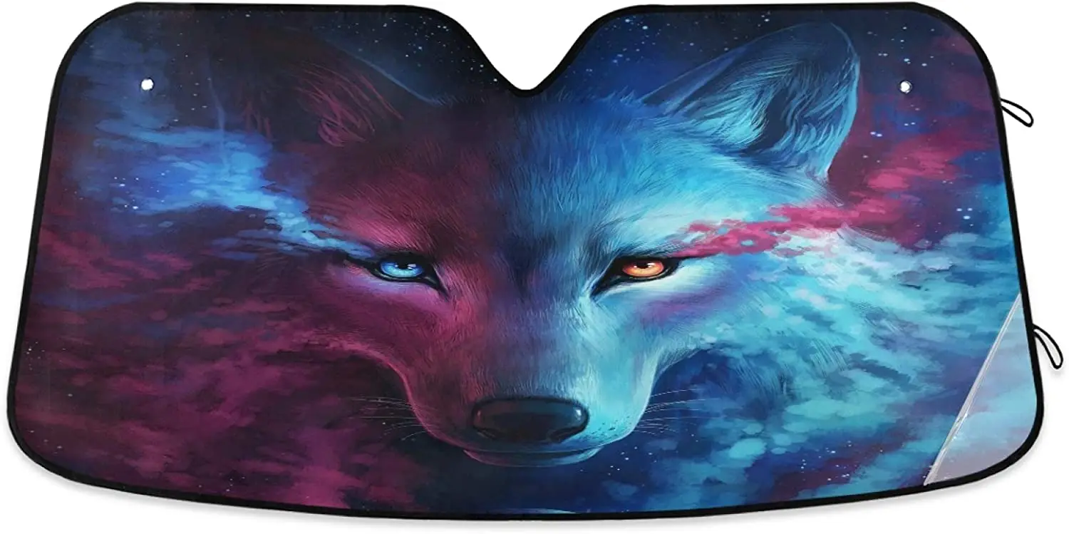 Dussdil-Red-Blue-Wolf-Eyes-Car-Windshield-Sun-Shade-Galaxy-Sunshades ...