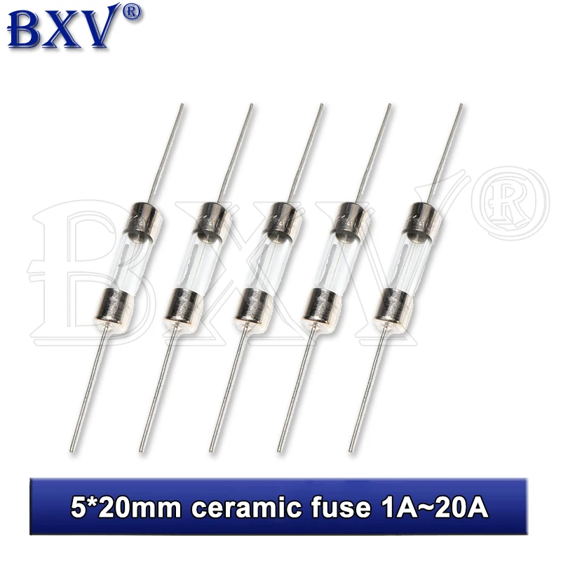 10PCS-5x20mm-5-20-Ceramic-Fuse-Slow-Blow-Tube-Fuse-With-A-Pin-PUMUDDSY ...