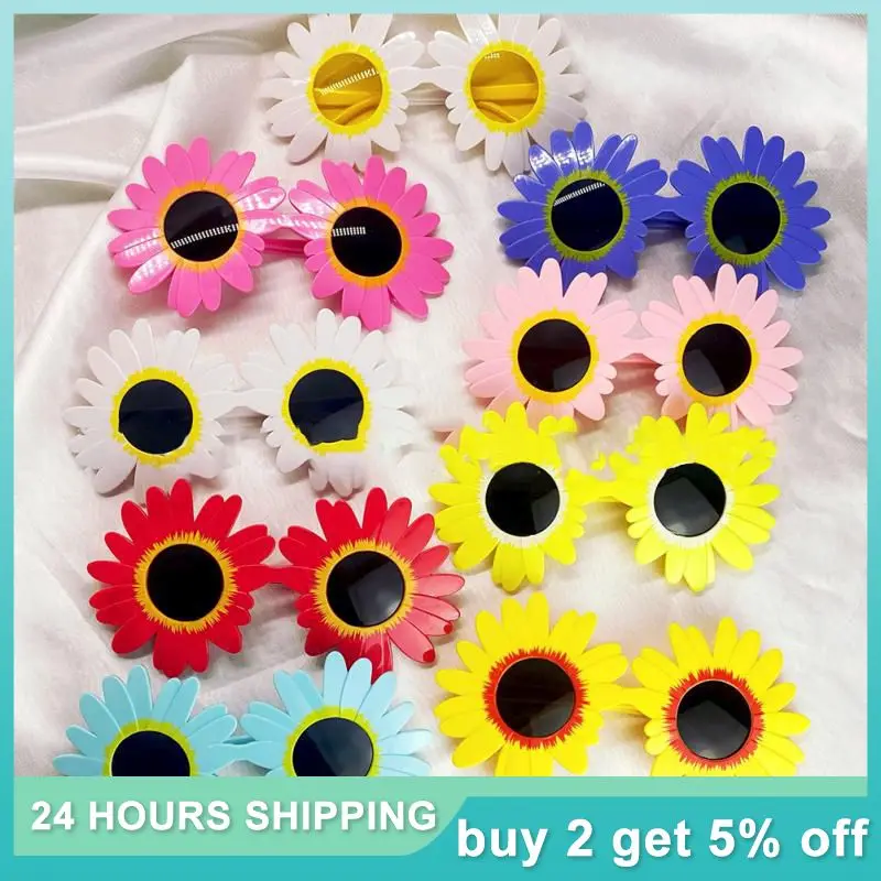 Sunflower-Glasses-Flower-Shape-Sunglasses-Hawaiian-Style-Small-Daisy ...