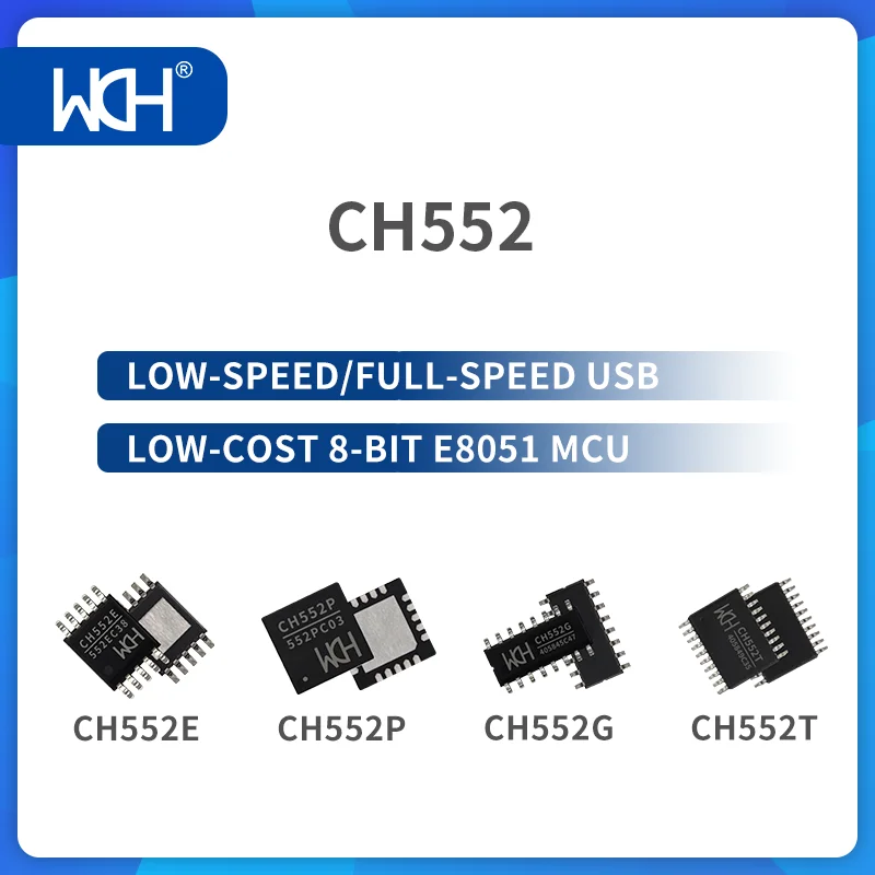 CH552 low speed/full speed USB low cost 8 bit E8051 MCU, 20Pcs/Lot ...