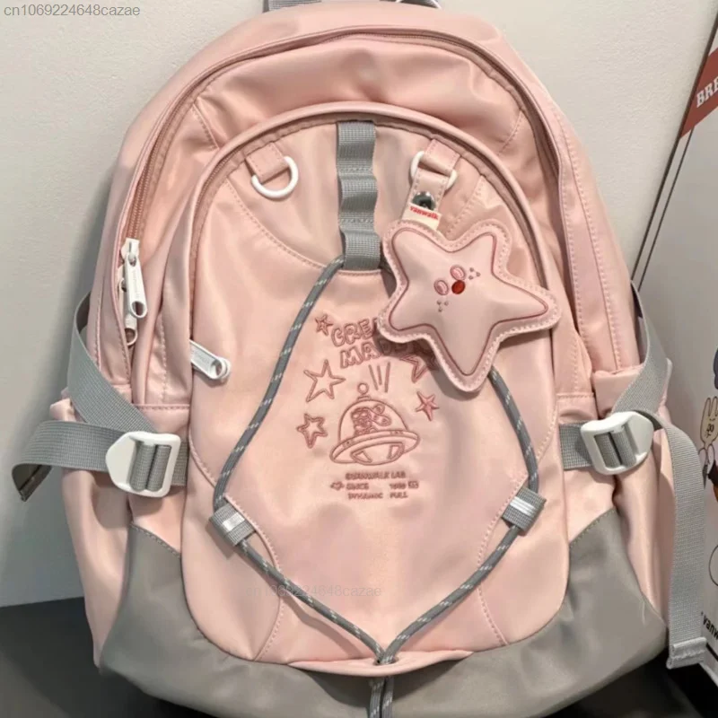 Pink-Large-Capacity-Backpacks-Luxury-Designer-Bag-For-Women-Y2k-Oxford ...