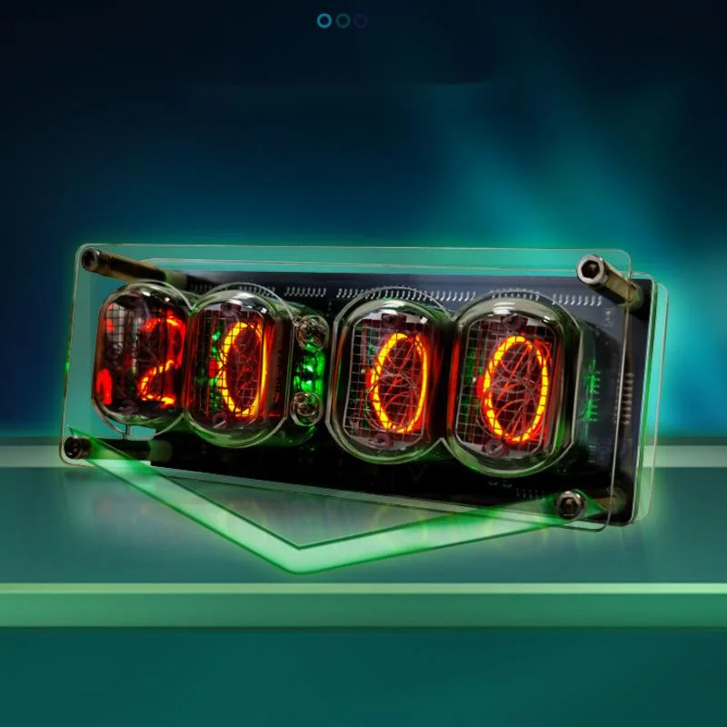IN12-Glow-Tube-Nixie-Clock-Cyberpunk-RGB-LED-Clock-For-Home-Desktop ...