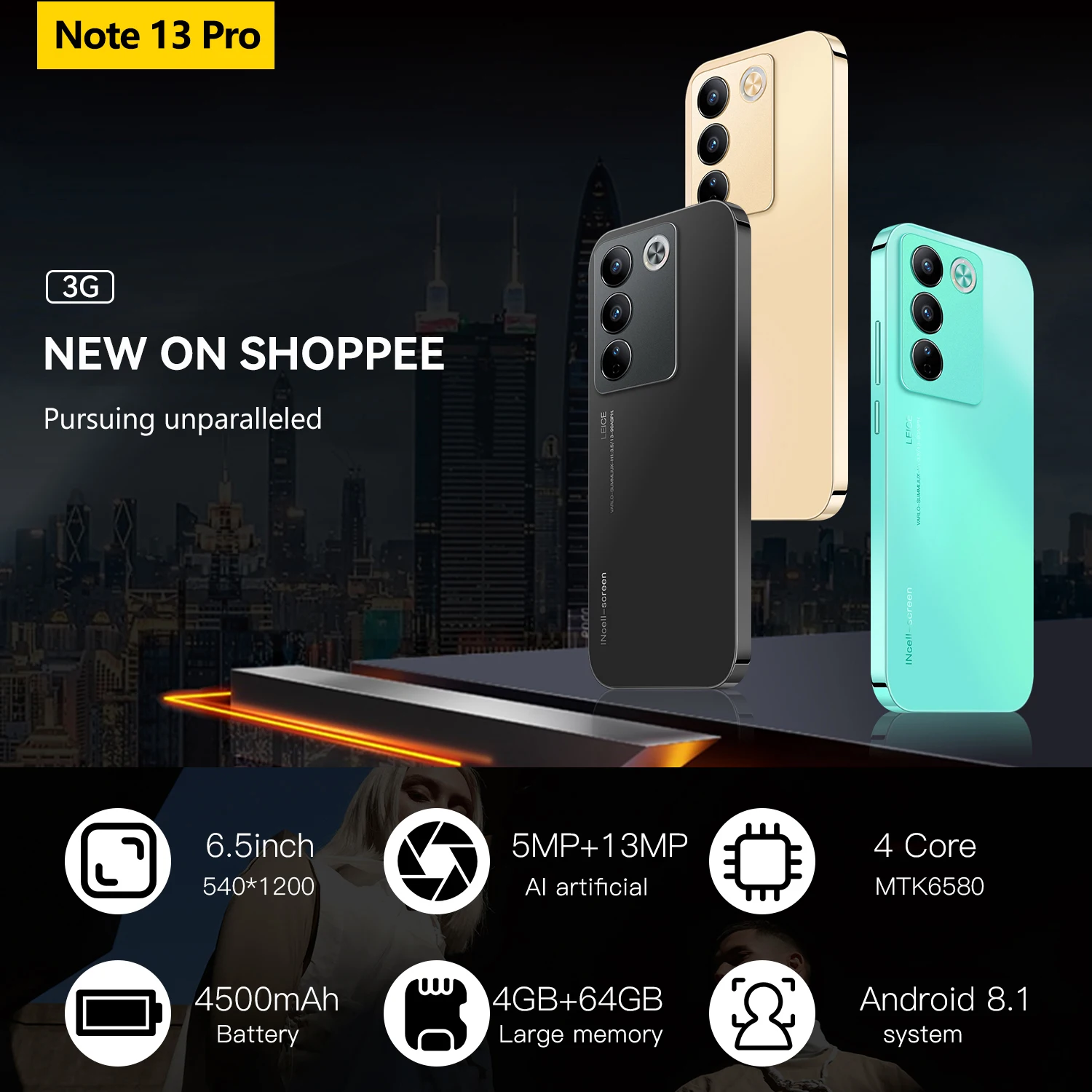 Смартфон fuffi Note 13 Pro, 4/64ГБ, global | AliExpress