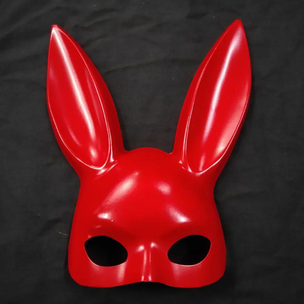 White-Black-Anime-Women-Girl-Sexy-Bunny-Mask-Half-Face-Long-Ears ...