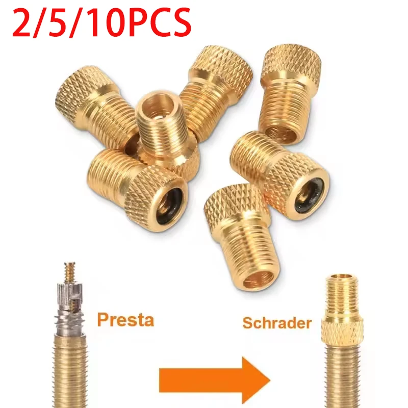 Bicycle Presta To Schrader Adapter Bike Tire Valve Adapter Copper ...